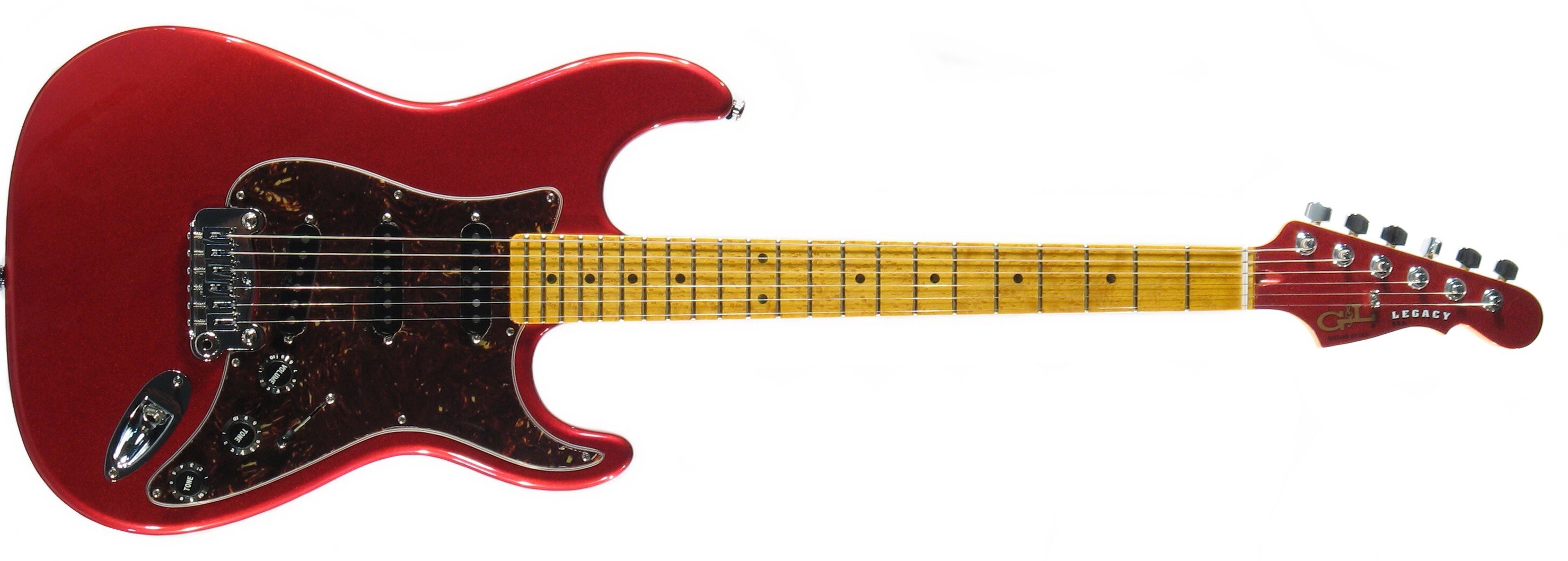 Гитара G&L LEGACY (Candy Apple Red.3-ply Tortoise Shell maple) с ...