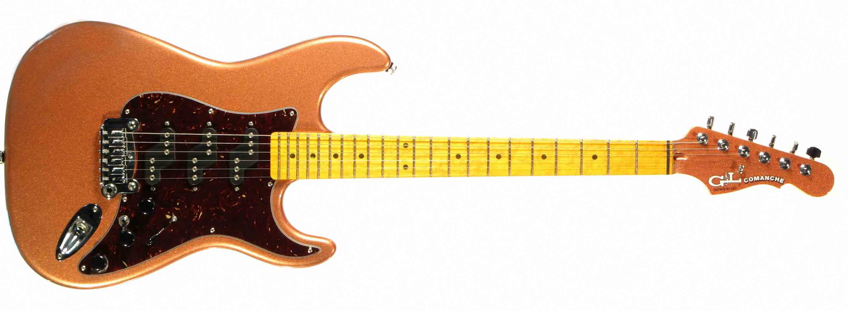 Гитара G&L COMANCHE (Spanish Copper Metallic.3-ply Tortoise Shell ...