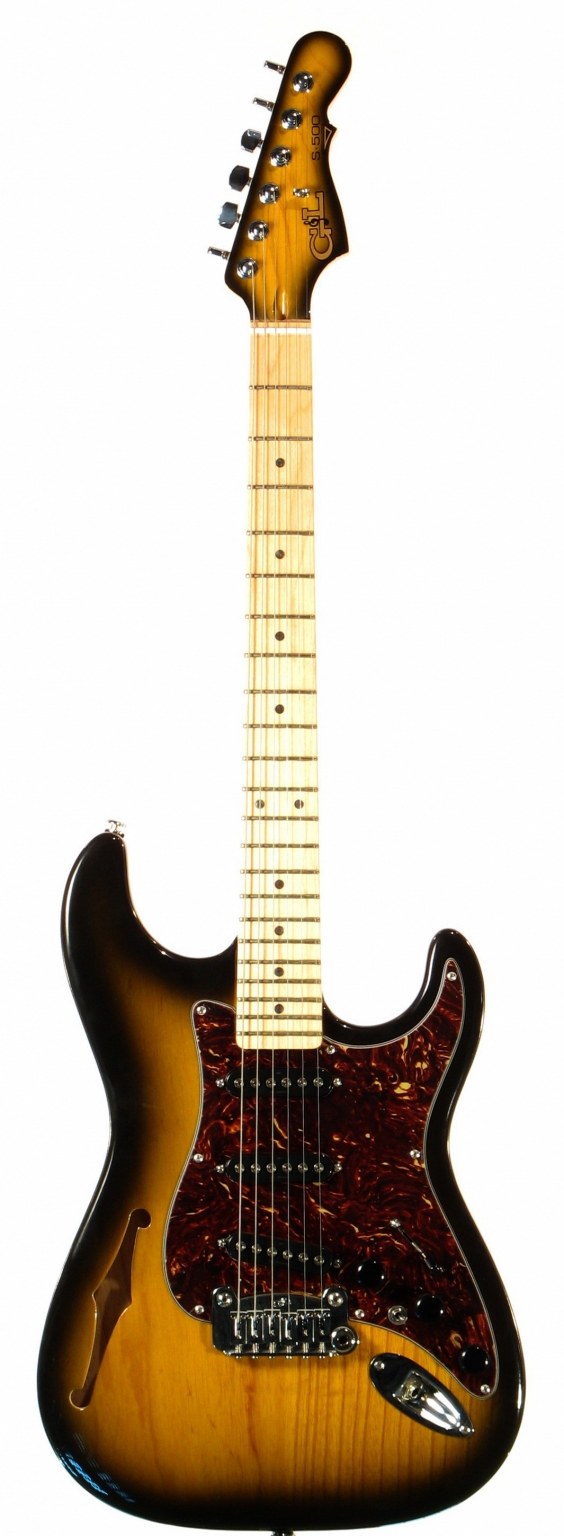 Гитара G&L S500 Semi-Hollow (2-Tone Sunburst Sunburst.3-ply Tortoise ...