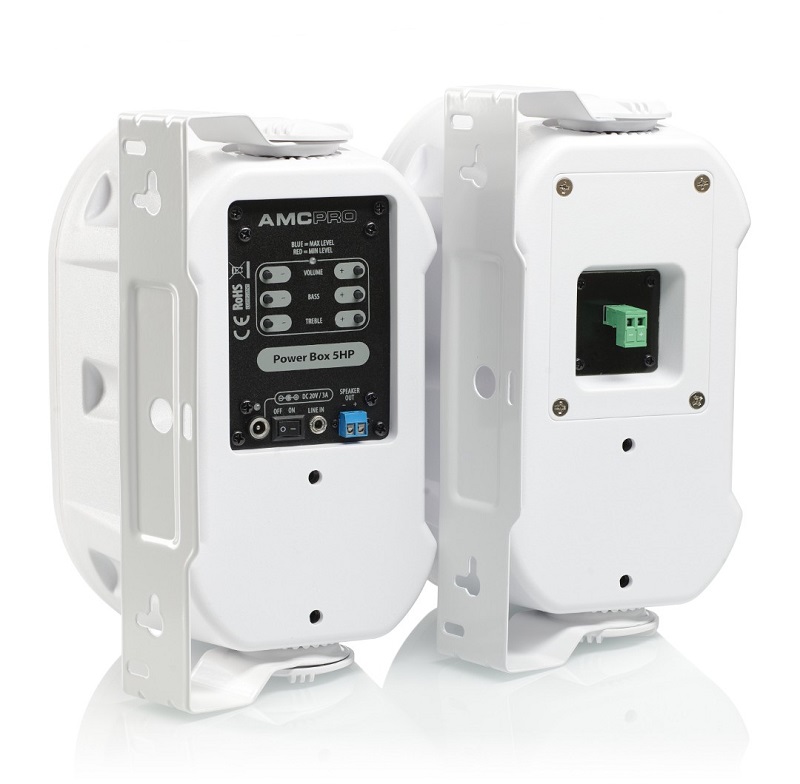 Настінні гучномовці (пара) AMC POWER BOX 5HP White (RAL 9016) - купить ...