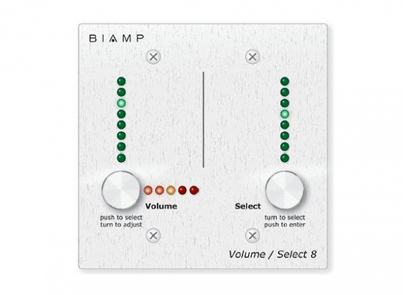 Алюминиевая панель регулирования громкости BIAMP VOLUME-SELECT-8 ...
