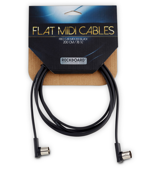 MIDI-кабель ROCKBOARD RBO CAB MIDI 200 BK Flat MIDI Cable - Black, 200 ...