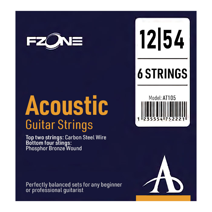 Струны для акустической гитары FZONE AT105 ACOUSTIC PHOSPHOR BRONZE (12 ...