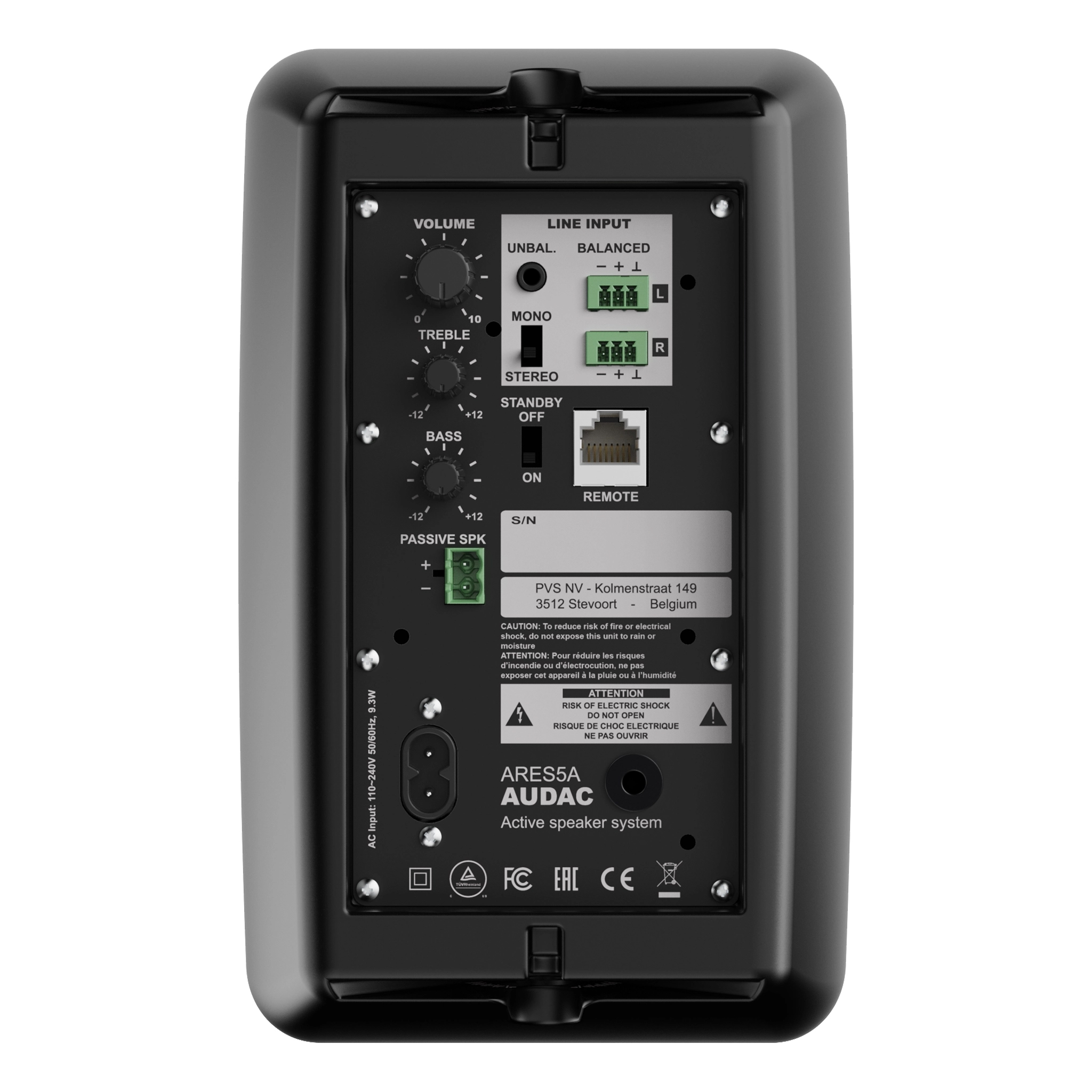 Комплект настенных акустических систем (активная + пассивная) AUDAC ARES5A/B (Black) - купить в ...