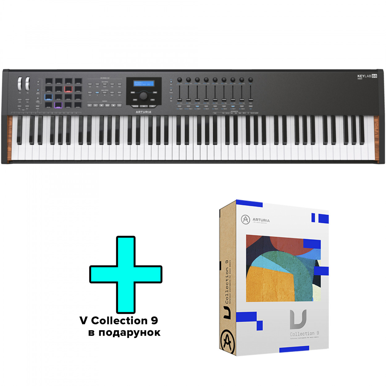 MIDI-клавиатура Arturia KeyLab 88 MkII Black Edition + V Collection 9 ...