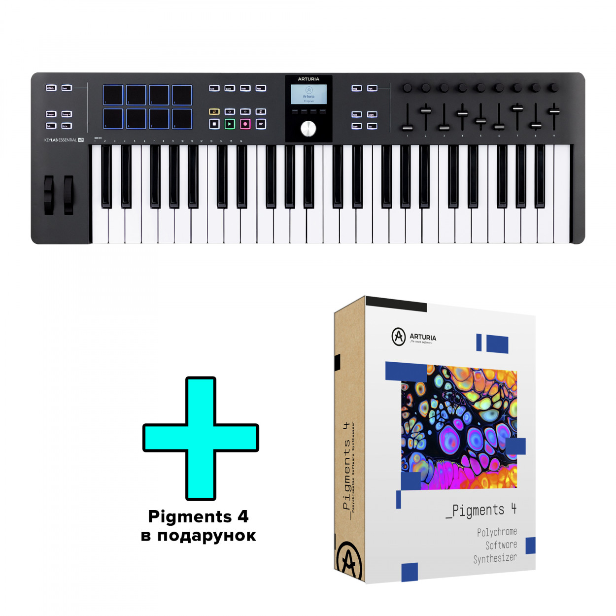 MIDI-клавіатура Arturia KeyLab Essential 49 mk3 (Black) + Arturia ...