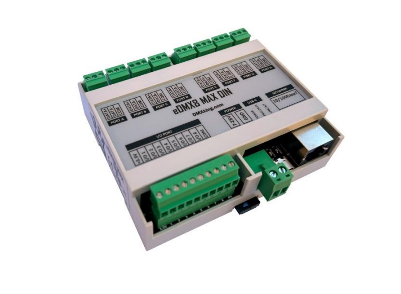 Инсталляционный преобразователь сигнала DMXking eDMX8 MAX DIN - купить в Одессе, Киеве, Украине ...