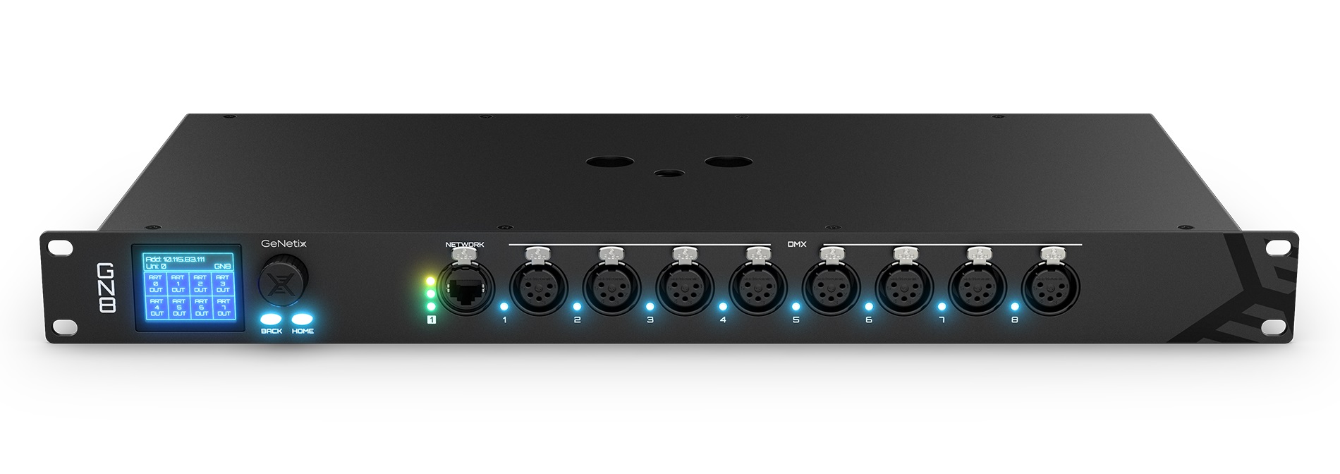8-портовий Ethernet-DMX вузол ChamSys GeNetix GN8 8 Port Node - купить ...