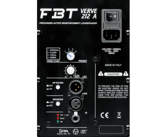 Активная акустическая система FBT VERVE 212 A - купить в Одессе, Киеве ...